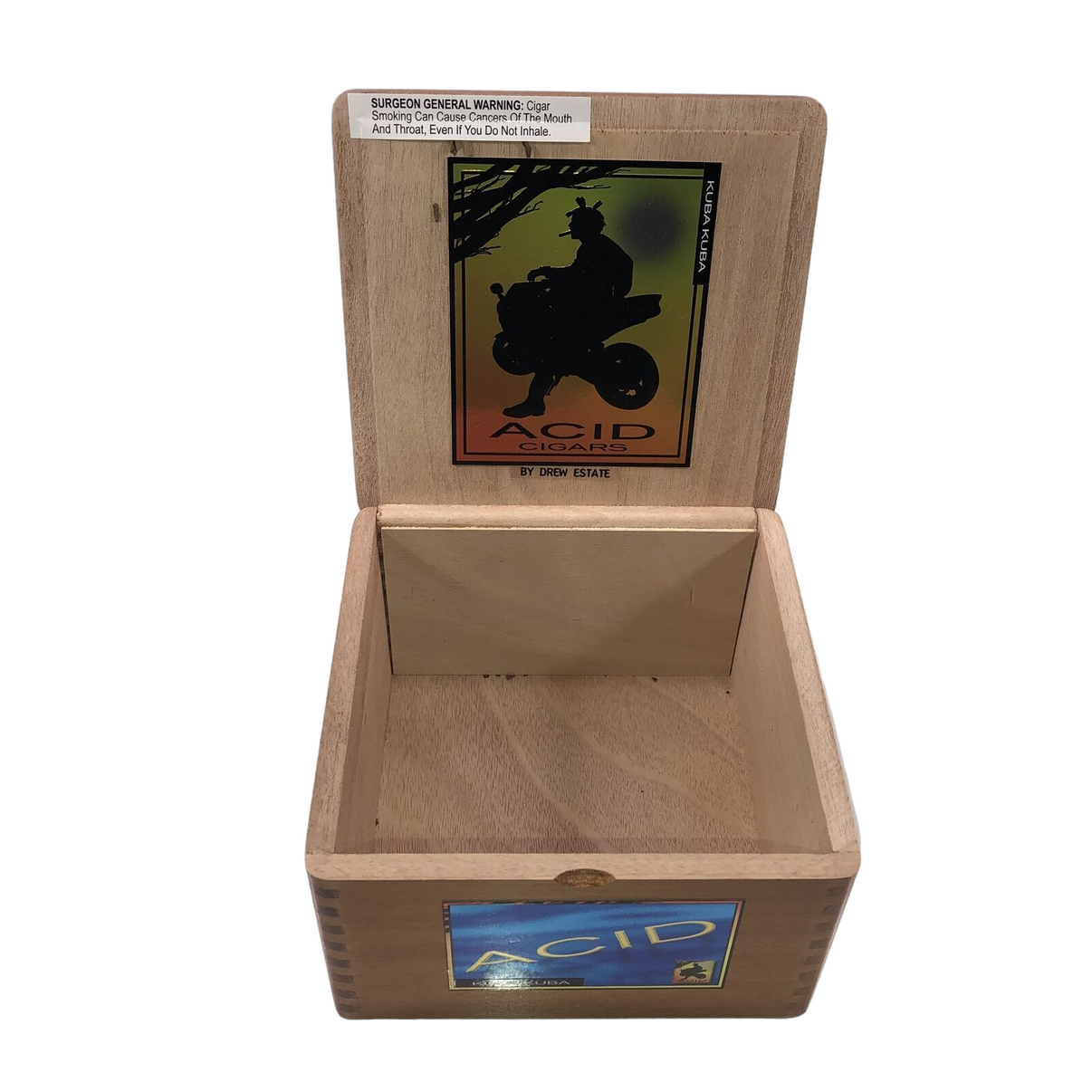 Acid Blondie Empty Wooden Cigar Box 6.5x6x4.5 – Sargent Cigars